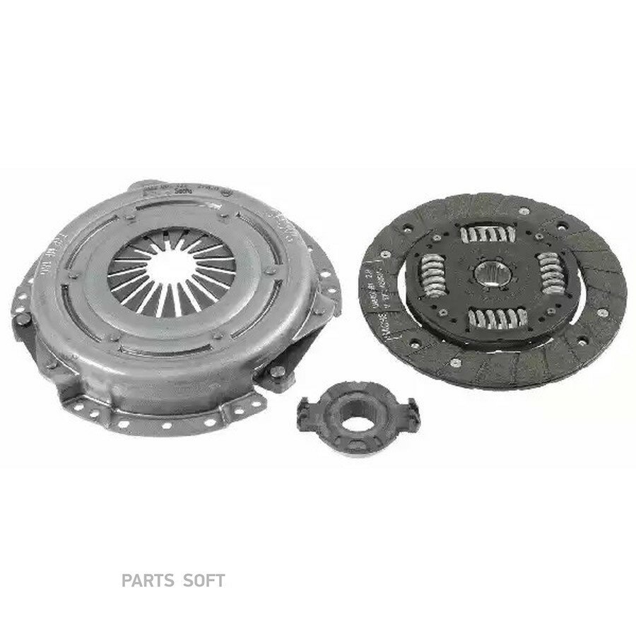 Комплект сцепления PEUGEOT 206+ (2L_, 2M_) 1.4 i (2LKFWA, 2MKFWA) 2009-2013 от официального дистрибьютора, SACHS, артикул 3000836701