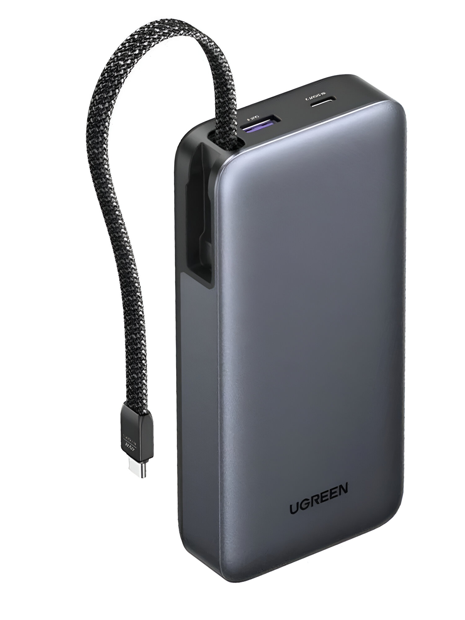 Внешний аккумулятор UGREEN Nexode PB536, 45 W, 20000 мАч, с кабелем, защита от перегрева