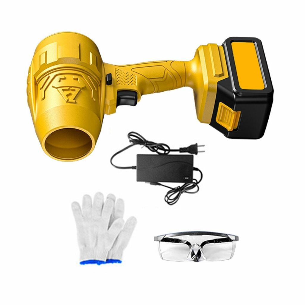 Воздуходувка, Мощный фен для волос (десять секций), одна батарея и один вентилятор для подзарядки - американский стандарт