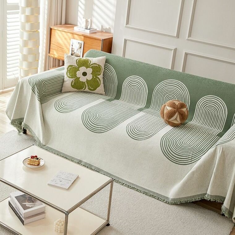 Плед-трансформер, шенилл, антискользящее покрытие, для дивана, 180 см x 130 см