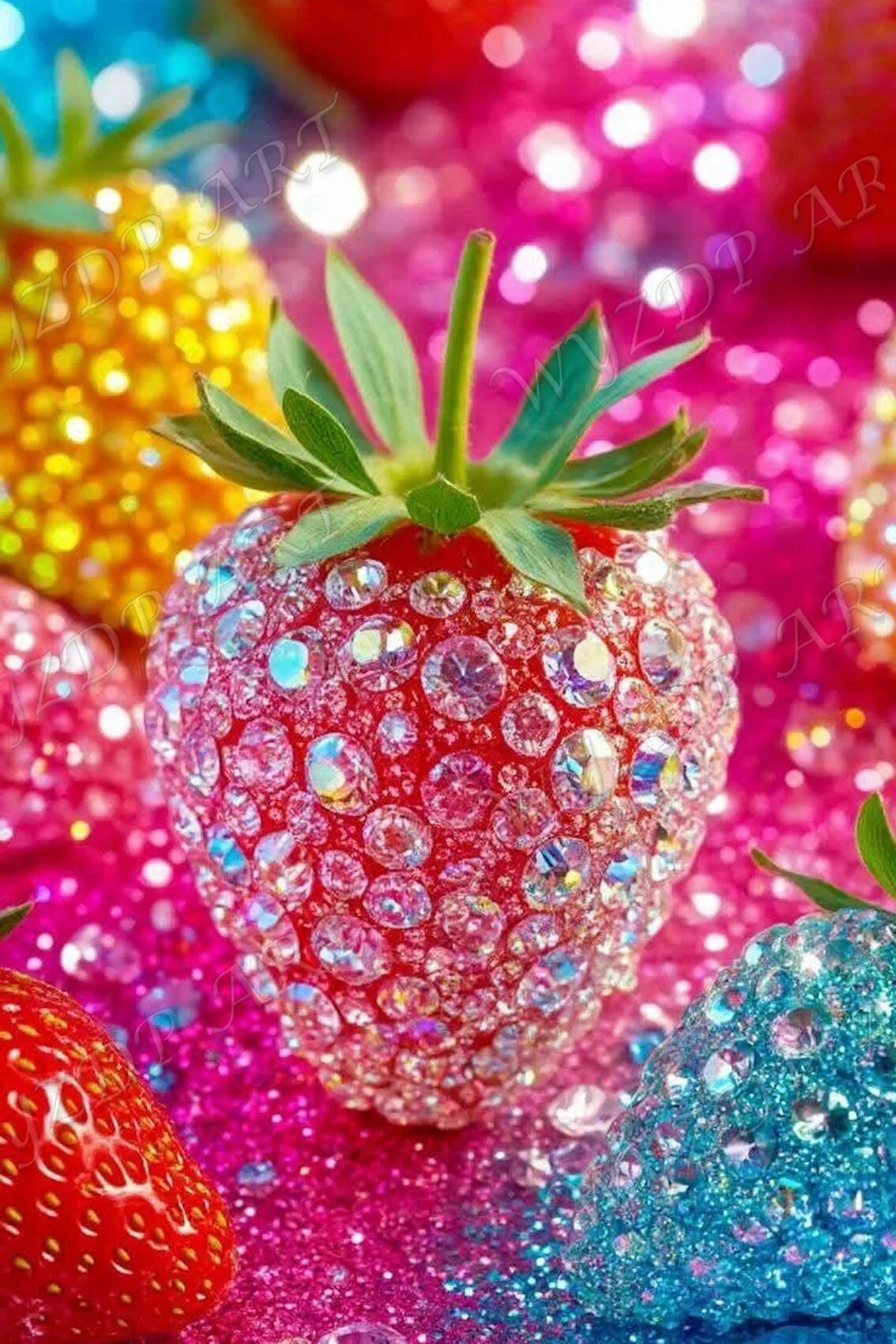 Алмазная картина HWDP Фрукты 30x45cm AB Sqaure, HW250905-B