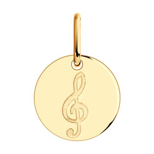 Подвеска, красное золото, 585 проба