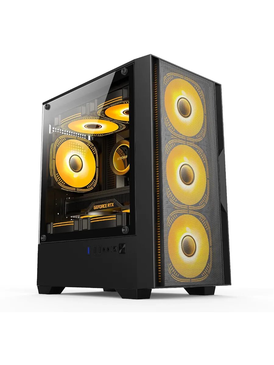 Корпус ACC-ZCU1B черный без БП mATX 5x120mm 2xUSB3.0