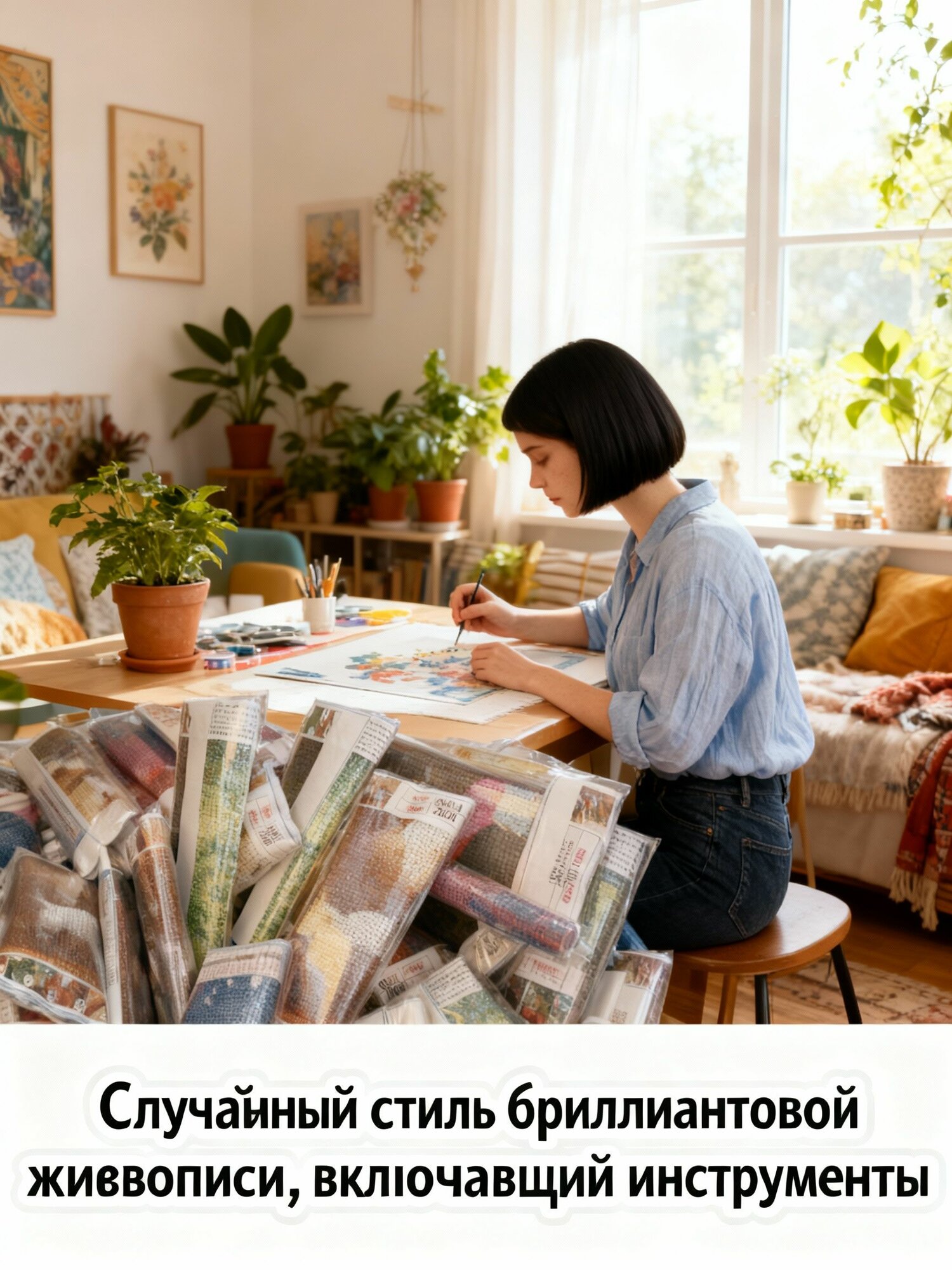 Набор для алмазной вышивки Случайный рисунок 30*40см, полный комплект страз и инструментов, распродажа остатков, низкая цена