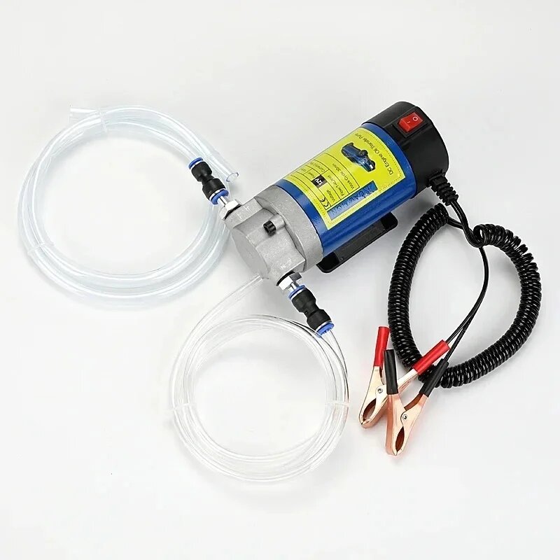 Портативный шестеренчатый масляный насос для малогабаритного двигателя, 12 В, 24 В, 2 л/мин, Автомобильный Электрический масляный насос для скважин, насос для заправки масла, 12V, Alligator Clip