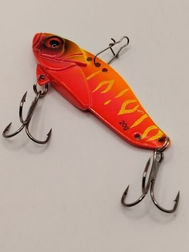 Блесна Snow Wolf Цикада 20 гр 6 см для ловли щуки, окуня, жереха. Акустическая приманка-погремушка