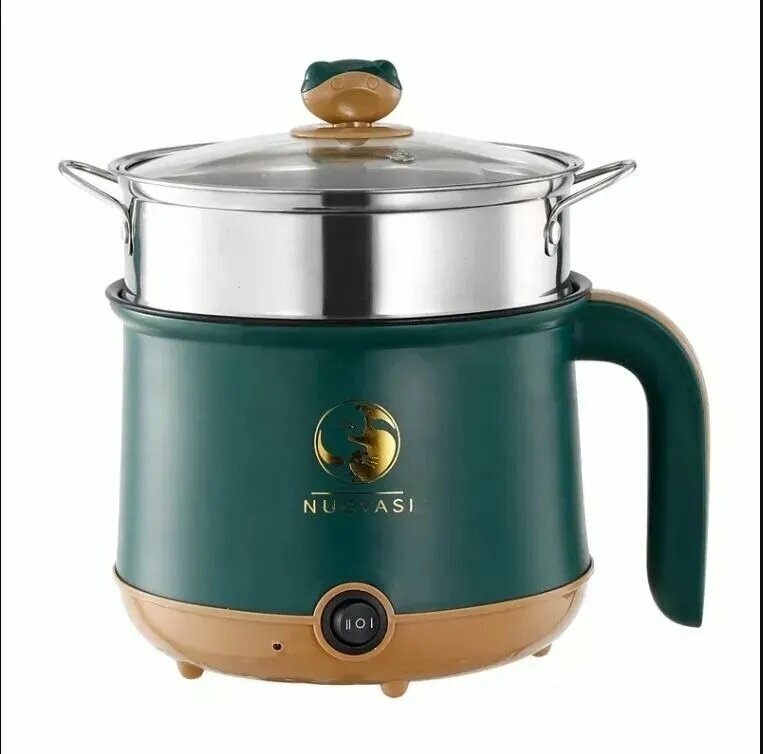 Мультиварка мини с пароваркой, 300/600 Вт, евровилка, компактная