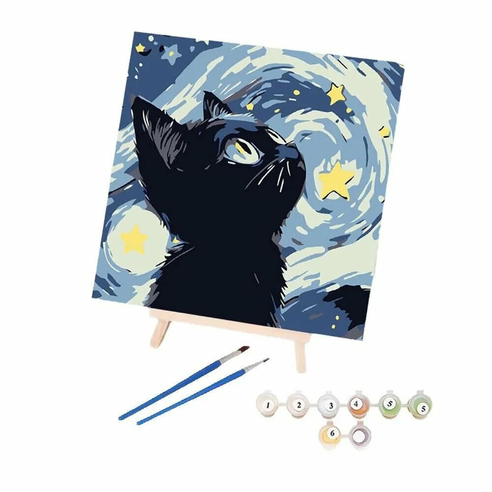 Картина по номерам, холст на подрамнике 20 х 20 см, набор для творчества, Подарки друзьям, родственникам и детям
