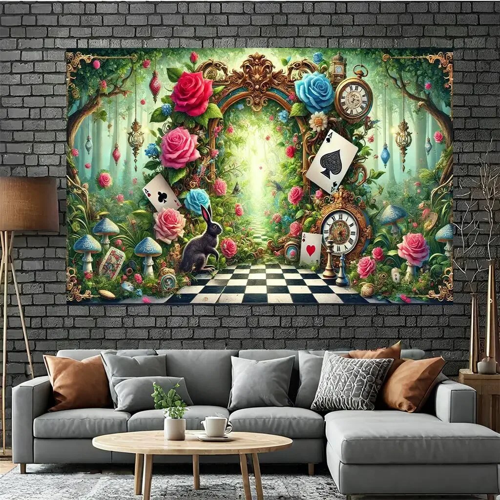Фэнтезийный цветочный гобелен 100% полиэстер 70X100cm
