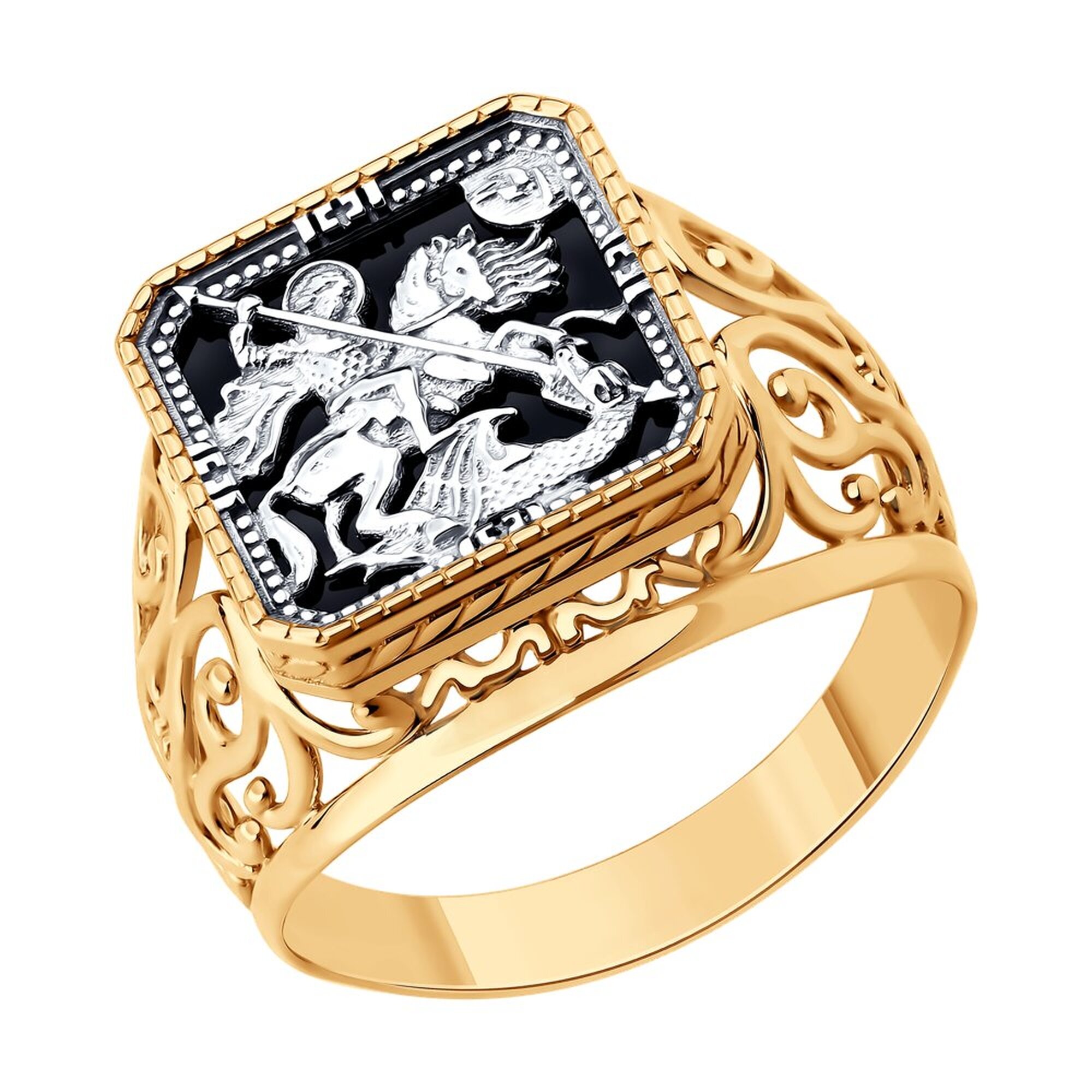 Кольцо, красное золото, 585 проба, агат