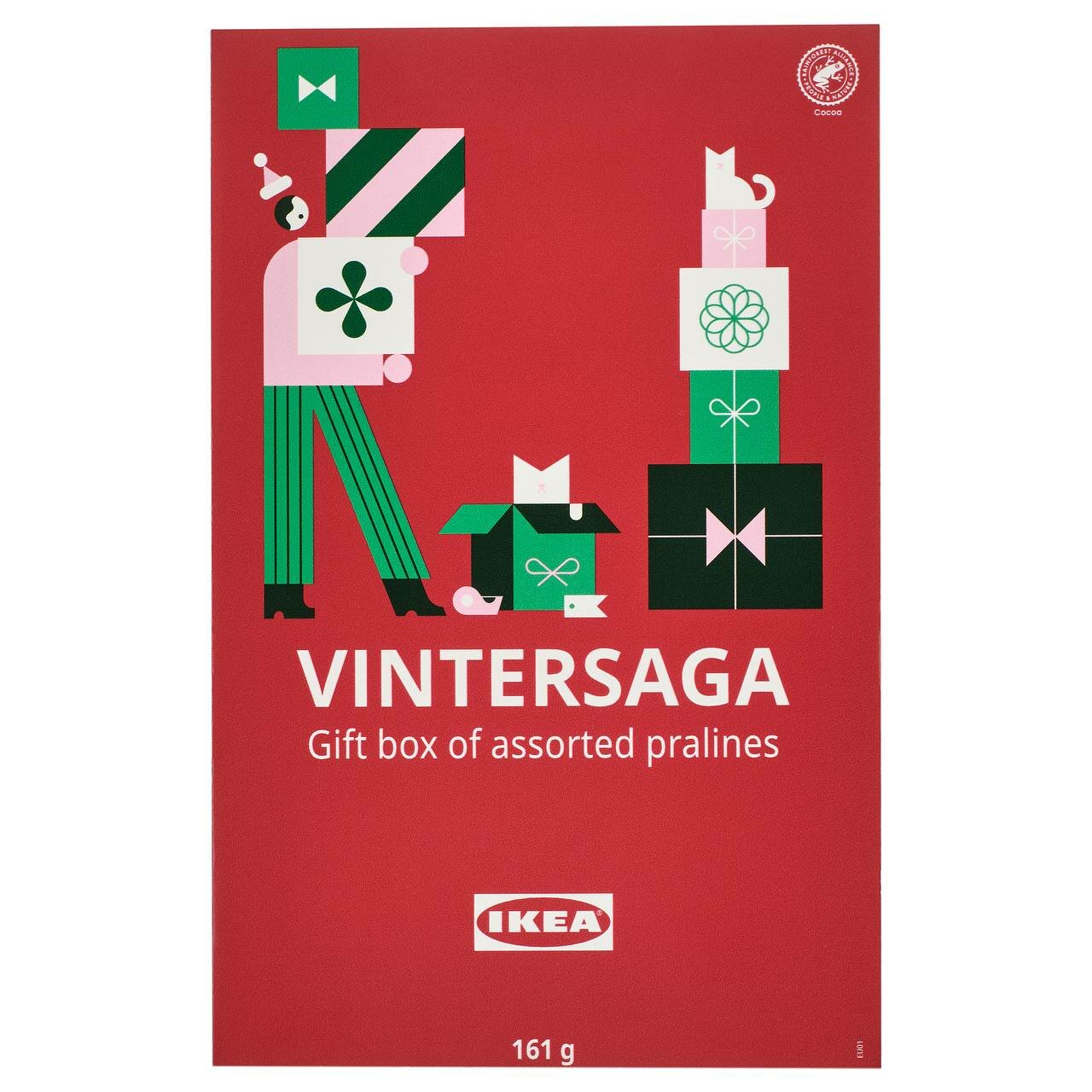 Шоколадные конфеты IKEA VIntersaga Gift Box пралине, ассорти, 161 г (Финляндия)