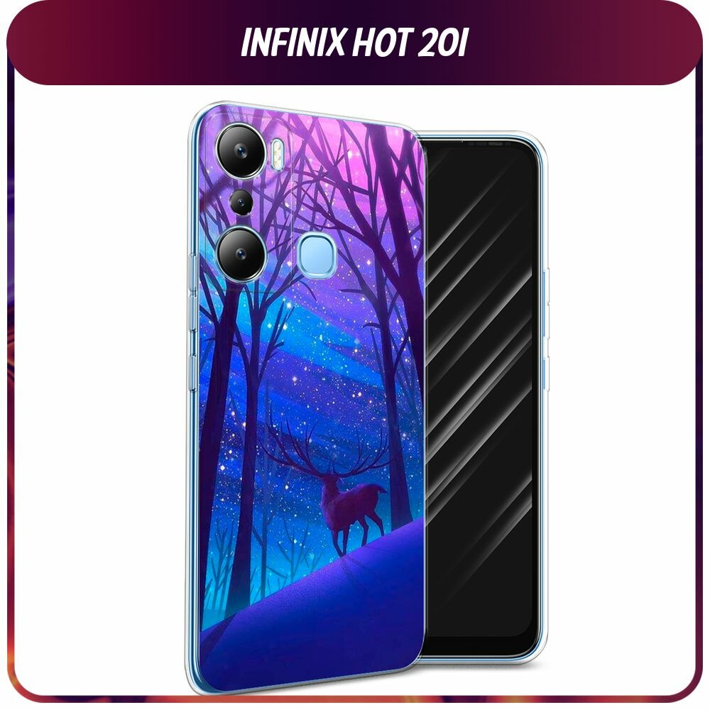 Чехол на Infinix HOT 20i / Инфиникс Хот 20i с принтом "Северный олень"