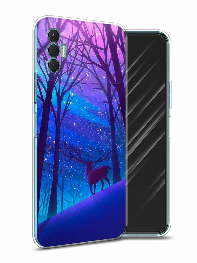 Чехол на Tecno Spark 8P / Техно Спарк 8P с принтом "Северный олень"