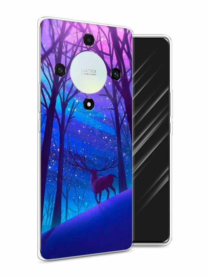 Силиконовый чехол на Honor X9A / Хонор X9A с принтом "Северный олень"