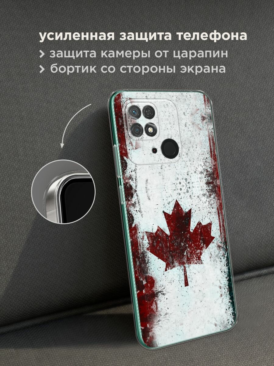 Чехол на Xiaomi Redmi 10C / Сяоми Редми 10C с принтом "Канада" — фото 1