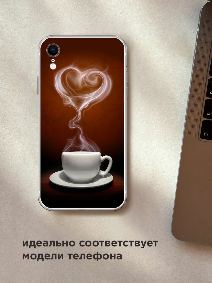 Чехол на Apple iPhone XR / Айфон XR с принтом "Кофейная любовь" — фото 1