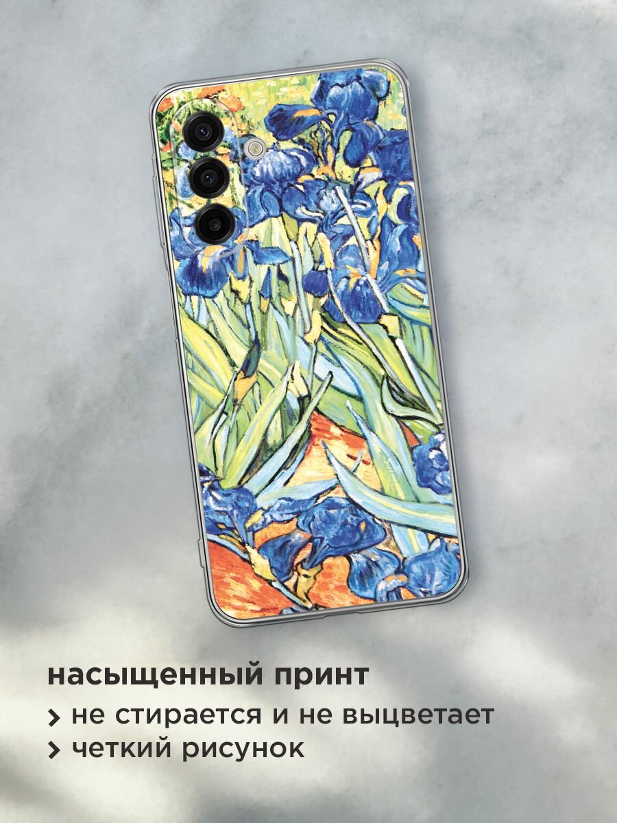 Чехол на Samsung Galaxy A17 / Самсунг А17 с принтом "Ирисы Ван Гог" — фото 1