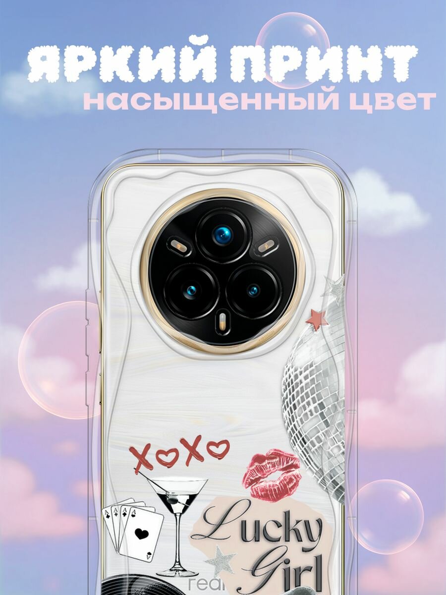 Чехол на Realme 14 Pro Plus / Реалми 14 pro plus с принтом xoxo lucky girl 2 — фото 1
