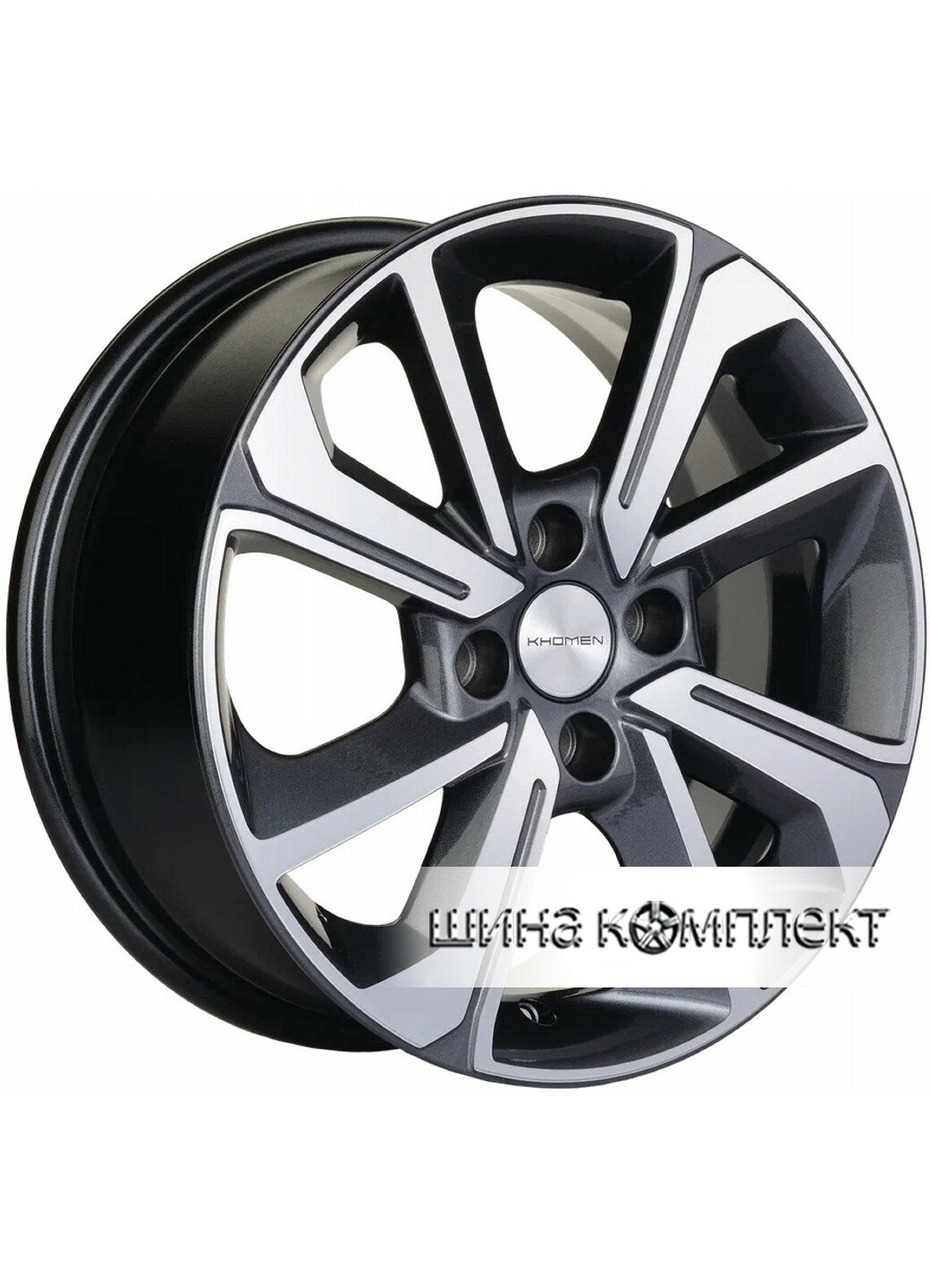 Колесный диск Khomen Wheels KHW1501 6x15 4x98 ET36 58,6 Gray-FP литой для автомобиля
