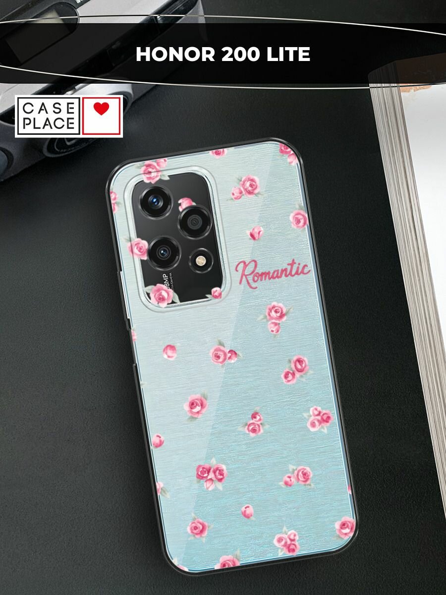 Чехол на Honor 200 Lite / Хонор 200 Лайт с принтом "Romantic 2", прозрачный