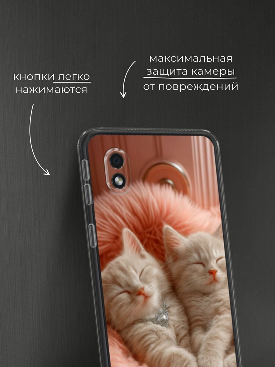 Чехол на Samsung Galaxy A01 Core / Самсунг Галакси А01 Core с принтом "Спящие котики" — фото 1