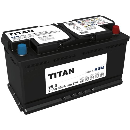 Аккумулятор Титан Battery AGM, 200x170x300, обратная полярность, 95 Ач, 6СТ95(0)