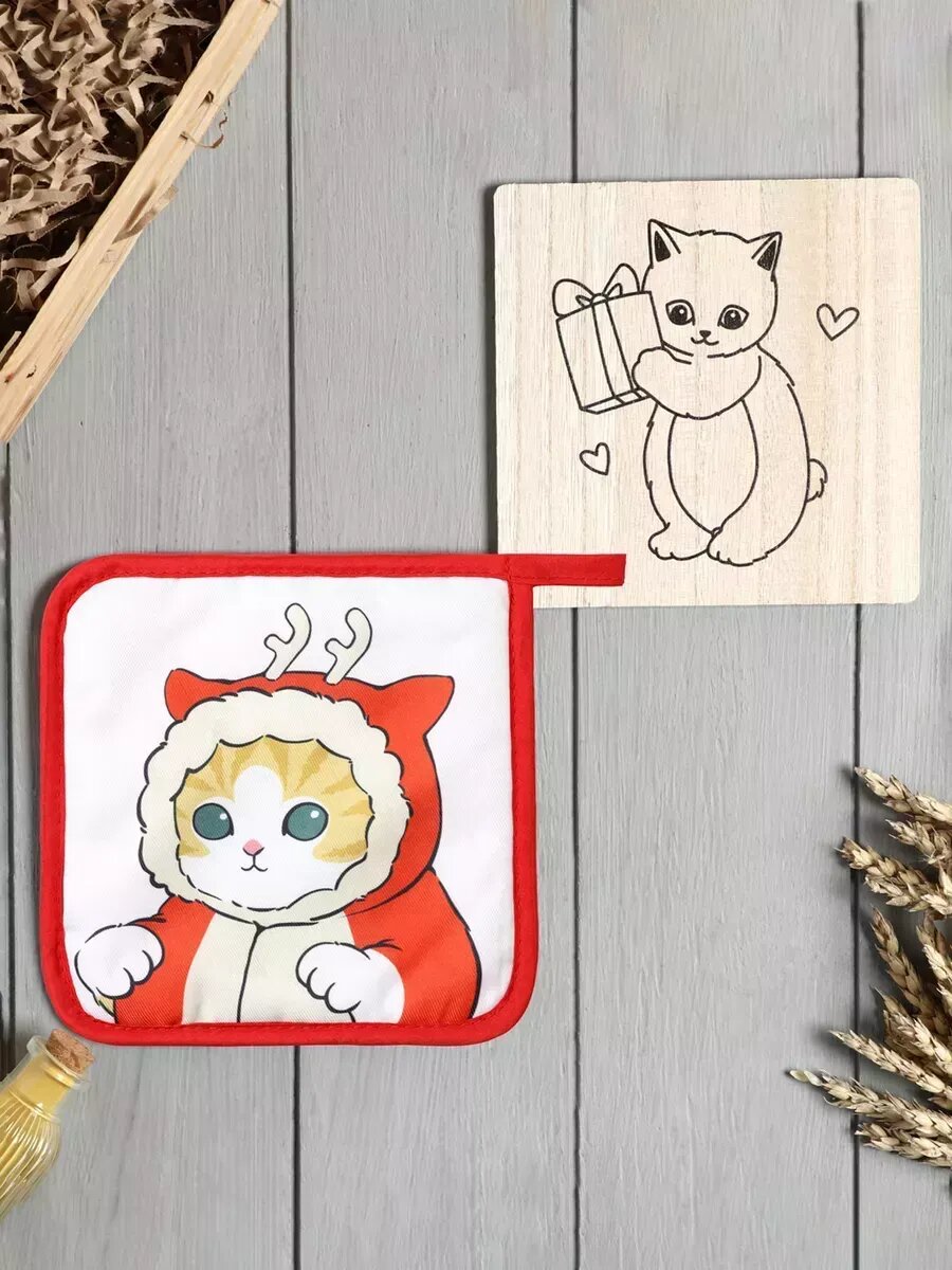 Набор кухонный новогодний с прихваткой