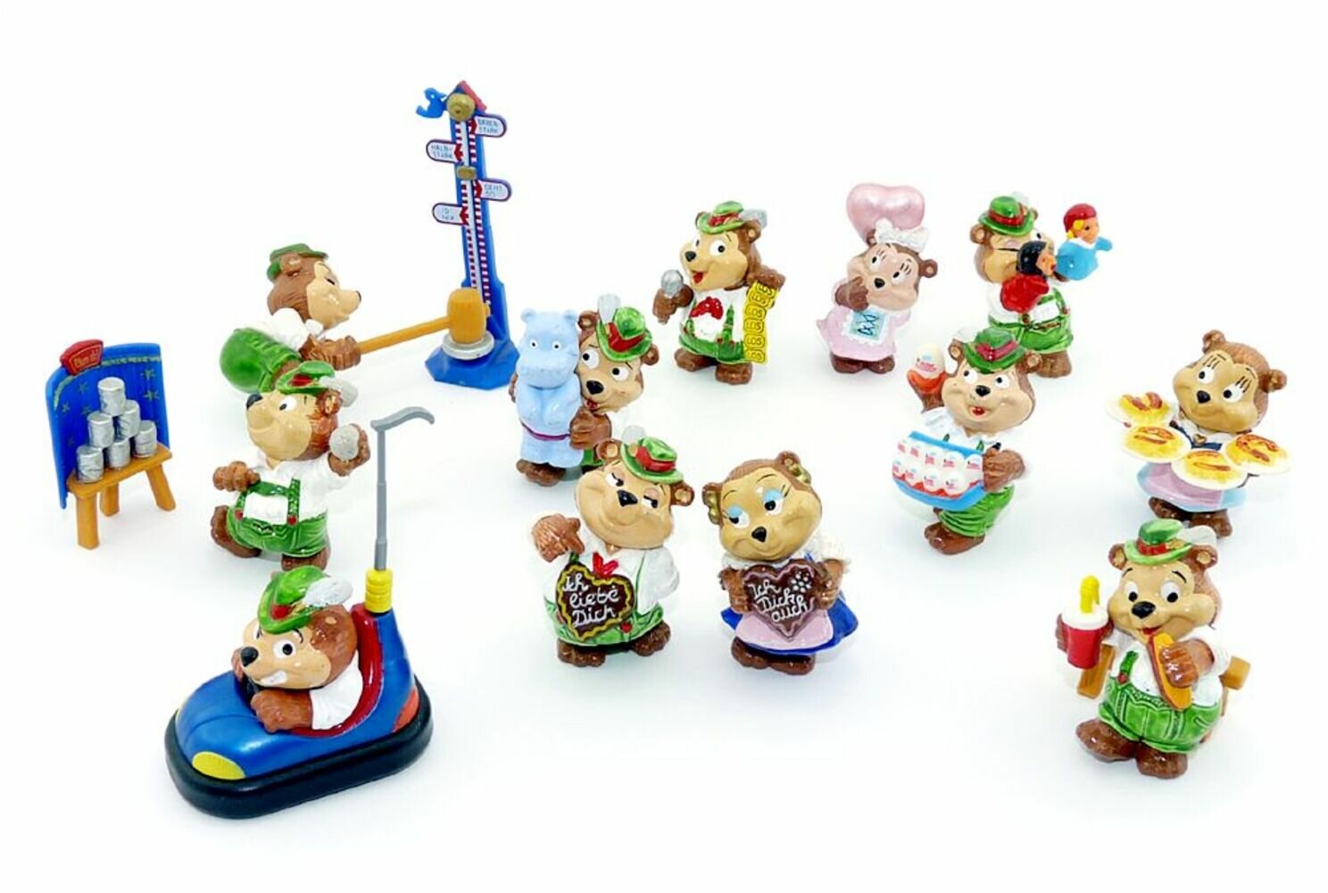 Серия Медведи на ярмарке полная серия из киндер сюрприза 1996 год, 12 штук Оригиналы игрушек, фигурок