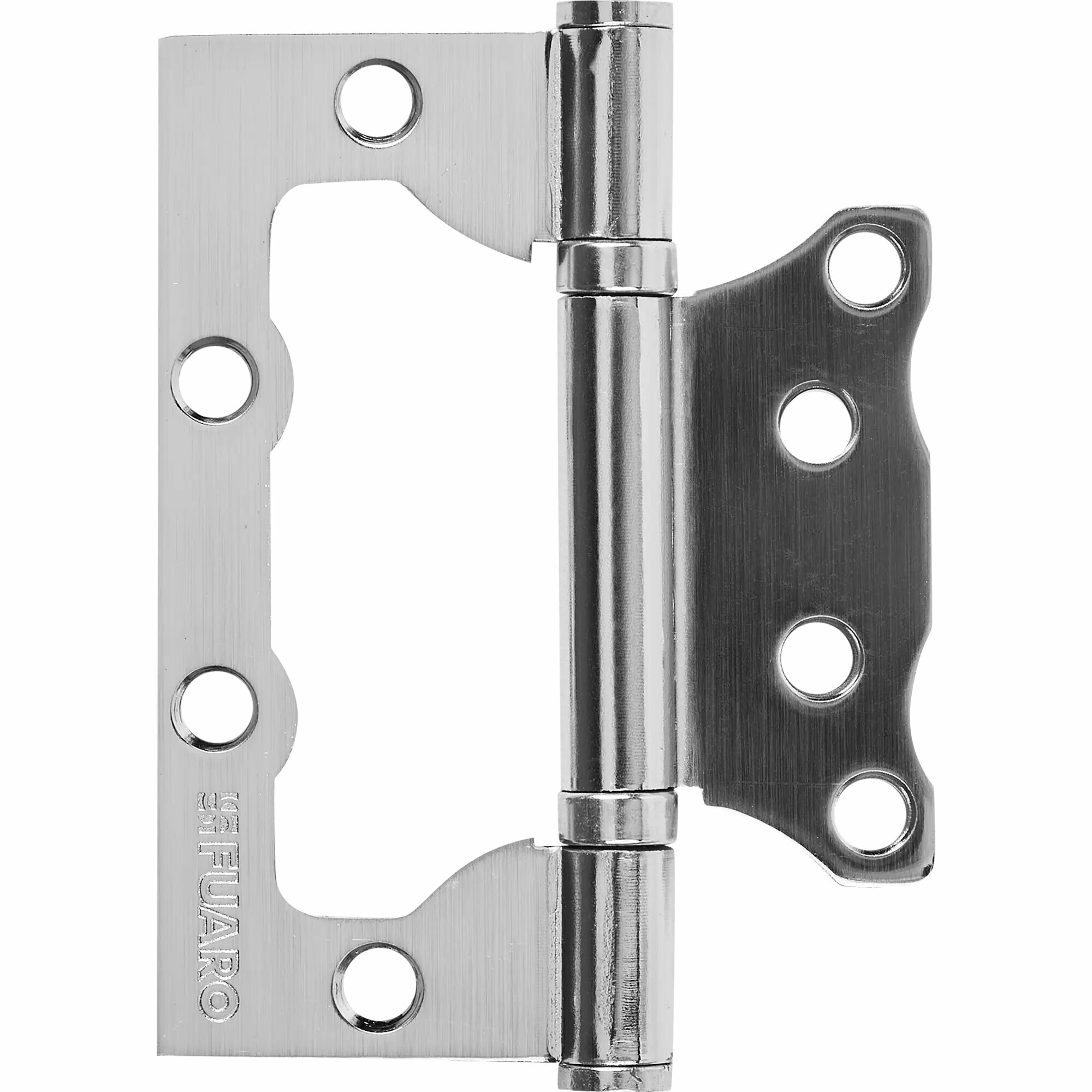 Fuaro 500-2ВВ Петля без врезки 100x75x2.5 мм из стали, цвет матовый никель, 1 шт