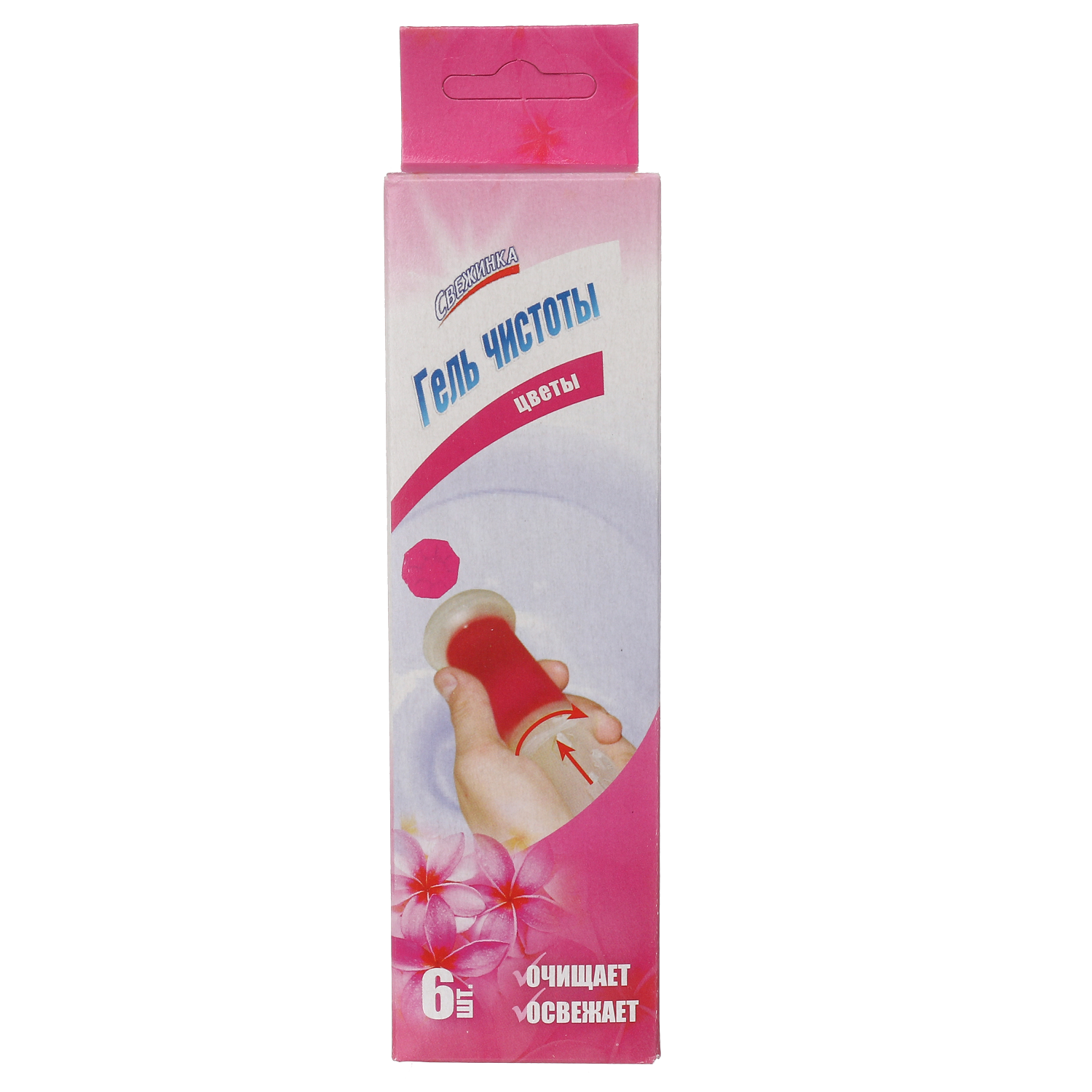 Свежинка Освежитель гелевый WC Цветы с дозатором 37 г аромат для туалета и свежести