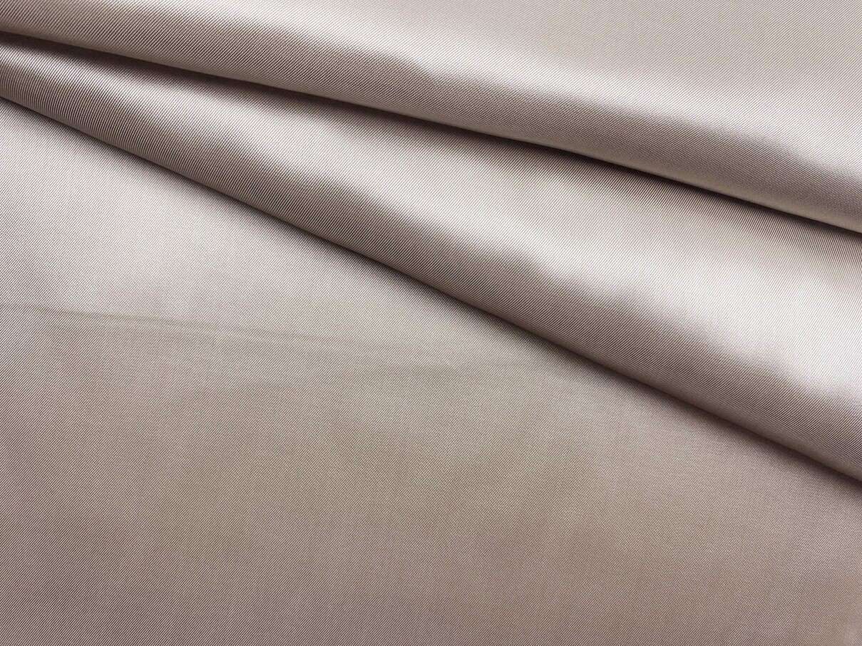 Ткань Подкладочная цвета тауп однотонная 33413