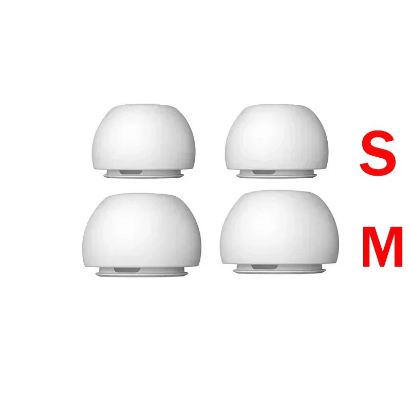 4 пары мягких силиконовых амбушюр для Apple Airpods Pro 1/2 Gen 4Pair, White Mixed-A