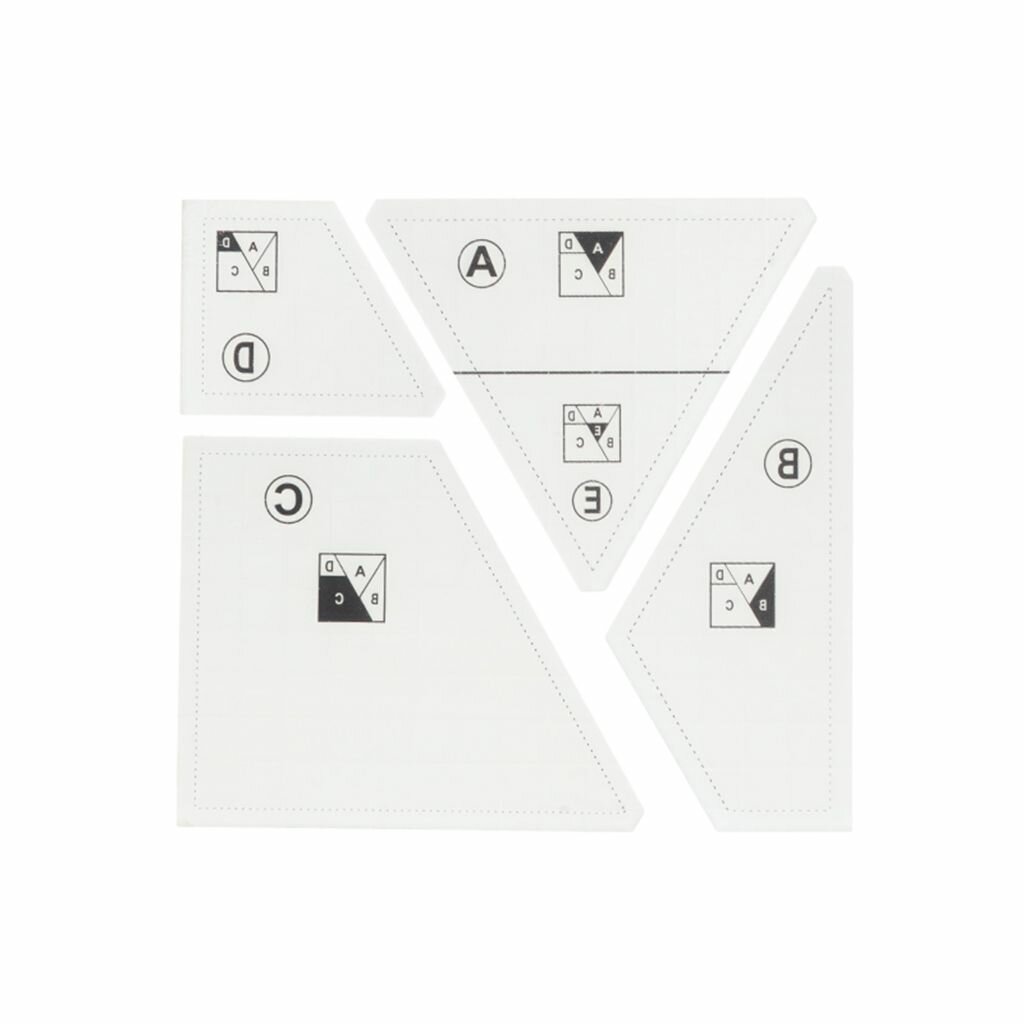 Швейные инструменты, Швейная линейка для пэчворка - набор из 4 предметов, 1 комплект