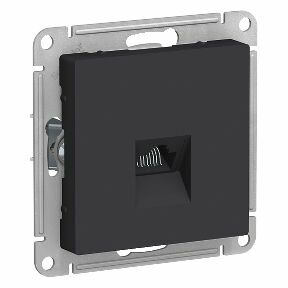 Розетка компьютерная RJ45, механизм Карбон AtlasDesign