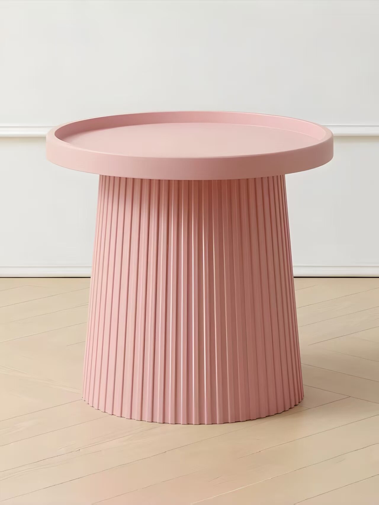 Журнальный стол, для офиса, квадратный, арт-декор, полипропилен, светло-розовый, 39х50х56 см