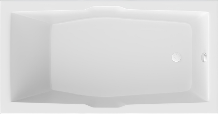 Акриловая ванна 1MarKa Korsika 3069 без опоры 190x100 см, пристенная, белая
