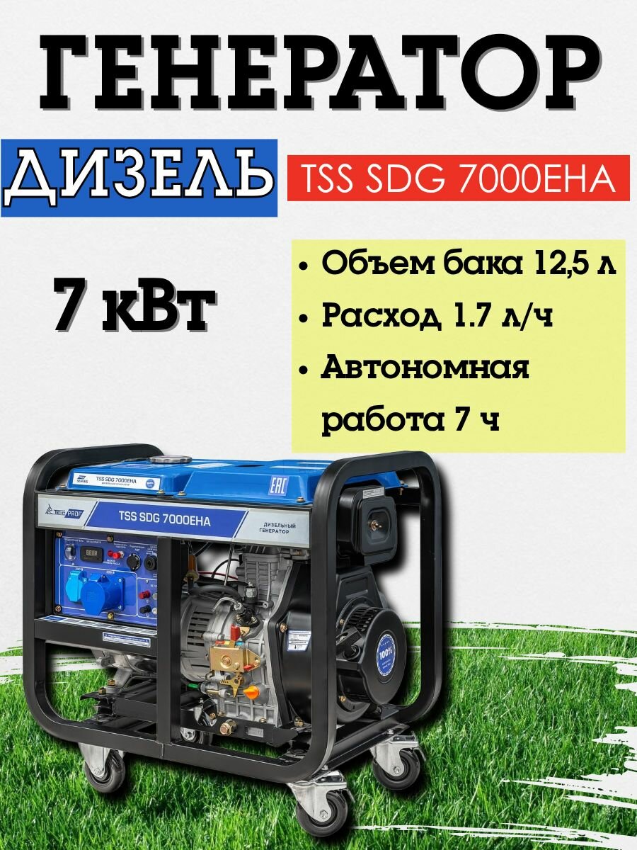 Дизель генератор TSS SDG 7000EHA