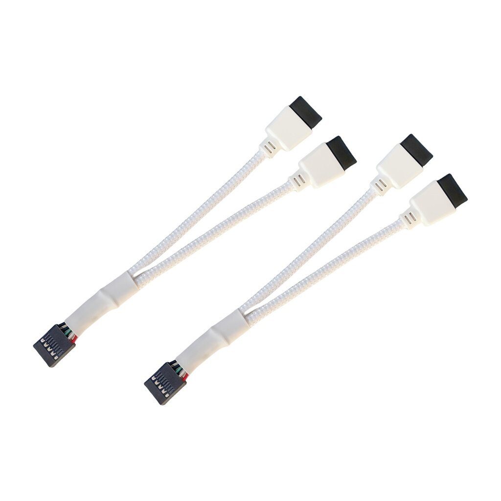 Оплетенный USB2.0 9Pin разветвитель с двойным портом для расширения материнской платы