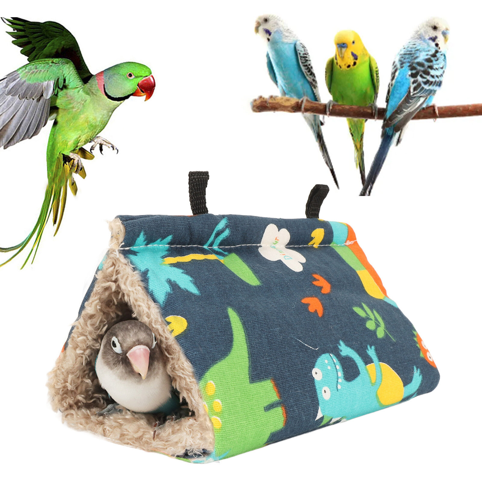 Треугольное птичье гнездо, дом, зимний теплый подвесной гамак, мягкий гамак, спальная кровать для маленьких и средних попугаев, хомяков