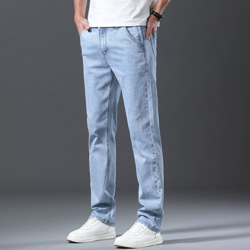 MON Мужские джинсы Чистый цвет / прямые B1, талии_38, Размер_38