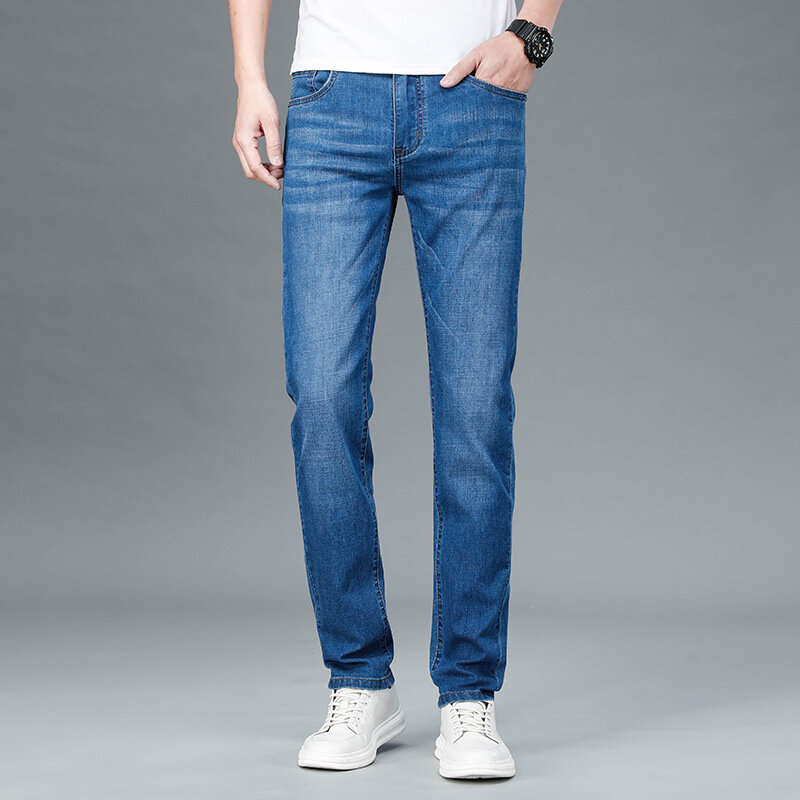 Мужские джинсы Чистый цвет / прямые B1, LI Mall талии_30