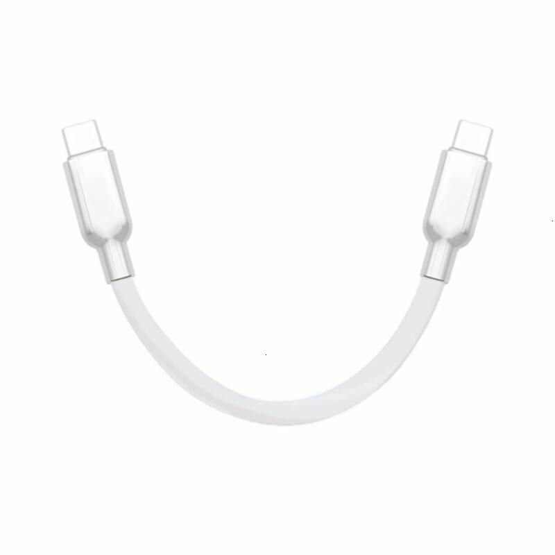 Тонкий и мягкий силиконовый кабель для передачи данных кратковременного действия, блока питания, от TypeC до Type C-15 см-белый