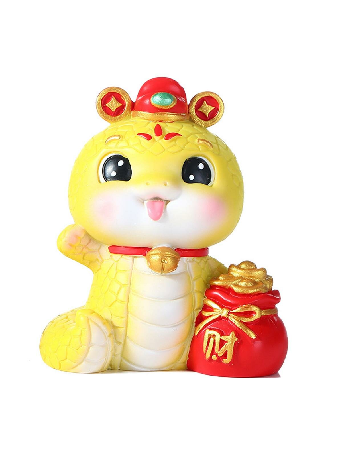 Украшение на праздник новогоднее, Зодиакальный год Змеи Золотая змея качает головой Маленькое украшение-Кошелек в виде змеи национального стиля