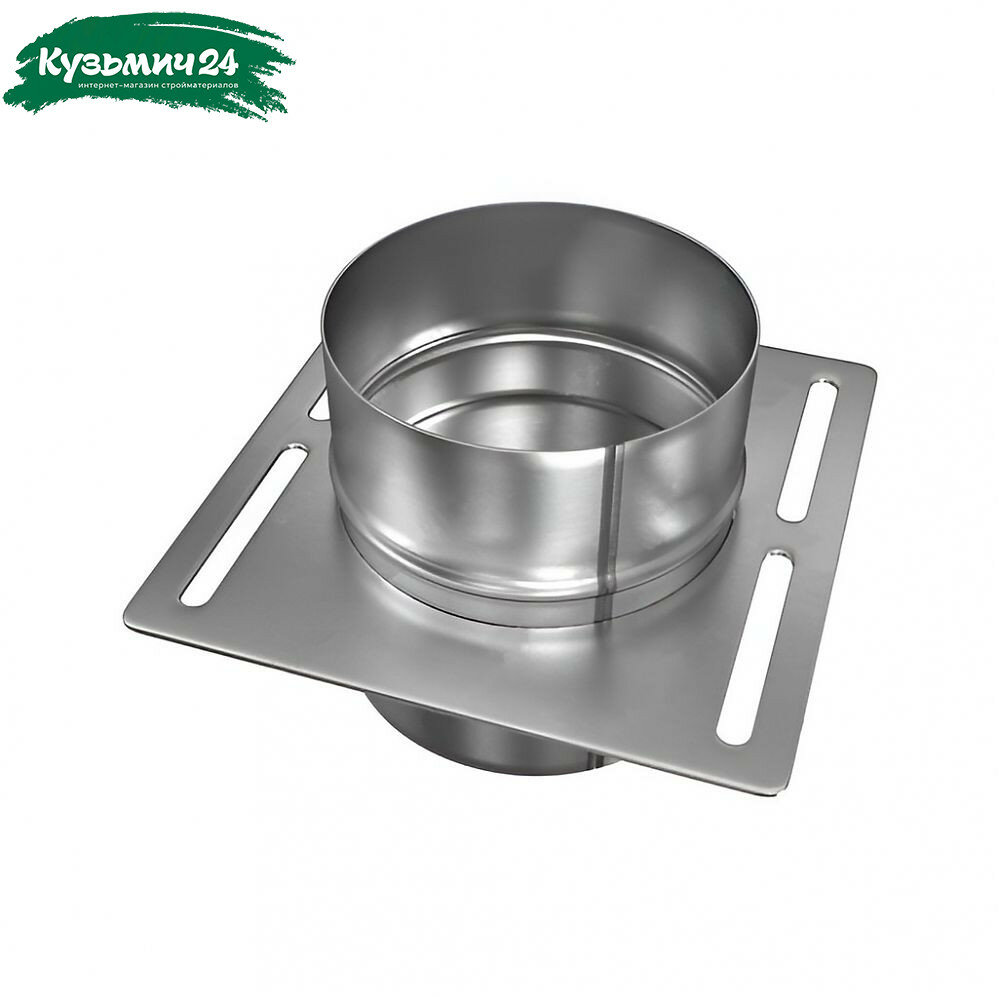 Площадка монтажная для дымохода, d 150 мм, одноконтурная, сталь 1 мм