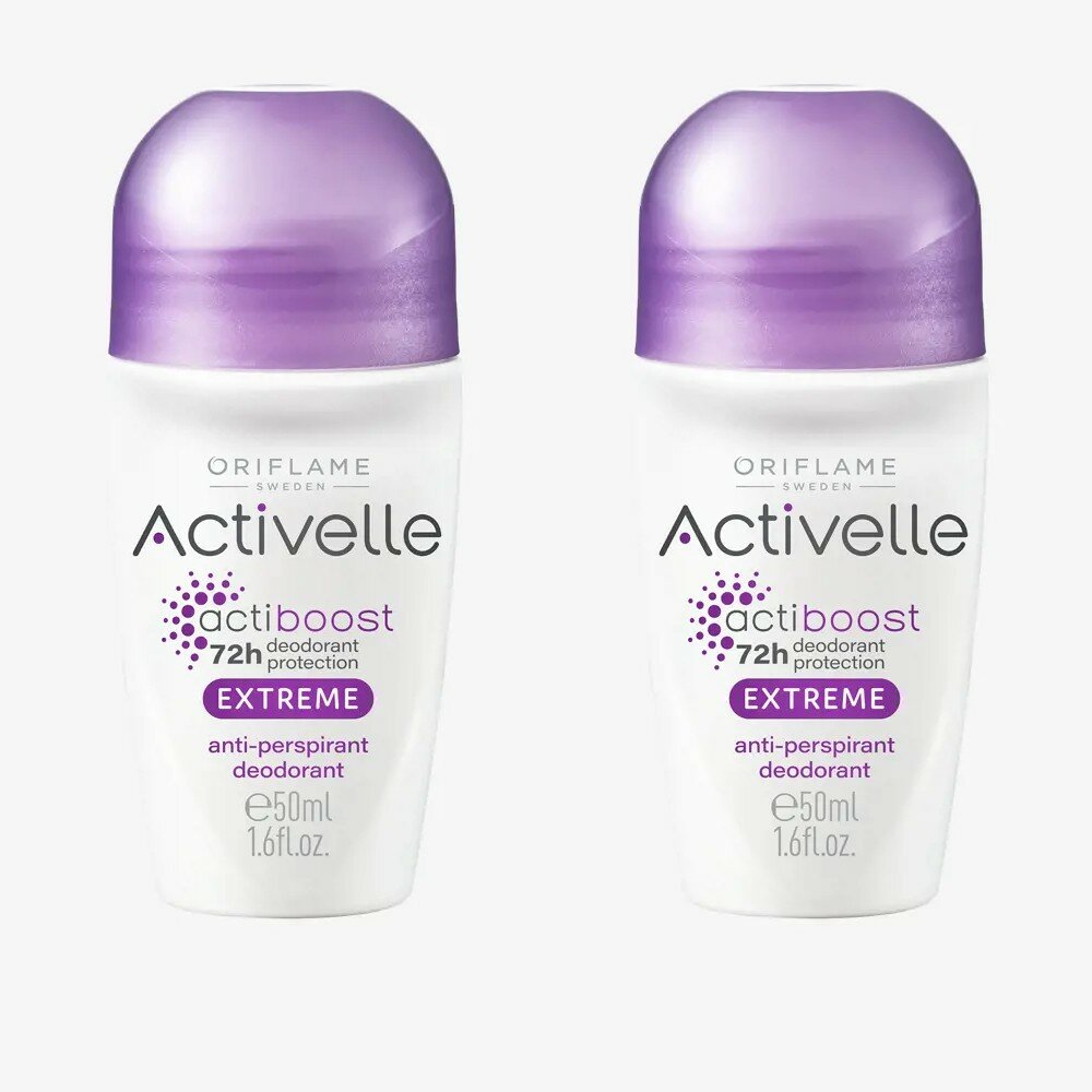 Дезодорант-антиперспирант Activelle "Extreme", шариковый, гипоаллергенный, 2 шт по 50 мл