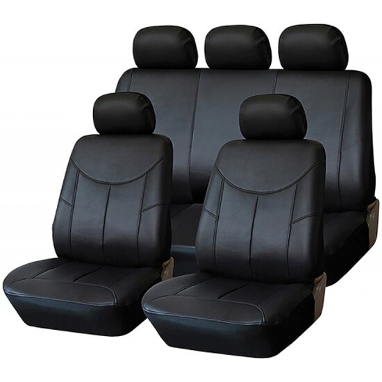 Авточехлы Kraft "STYLE", экокожа, черные