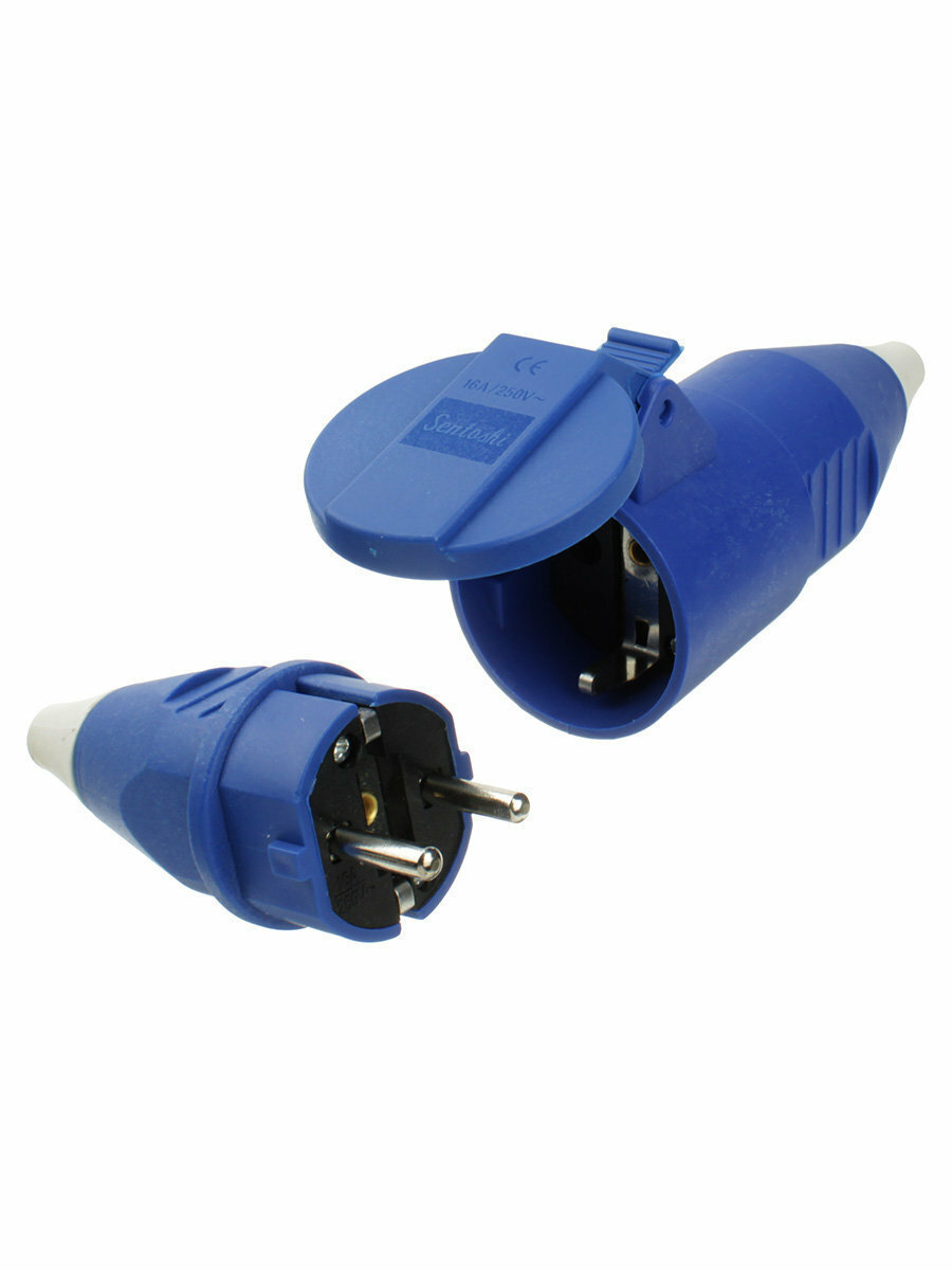 Штепсель розетка, вилка 16А с заземлением Tuna