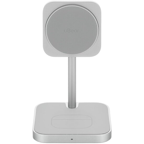 Беспроводное зарядное устройство Ubear WL14SL31-AW, Evoke, 3-в-1, MagSafe совместимое, Qi2, Apple Watch Edition, серебро