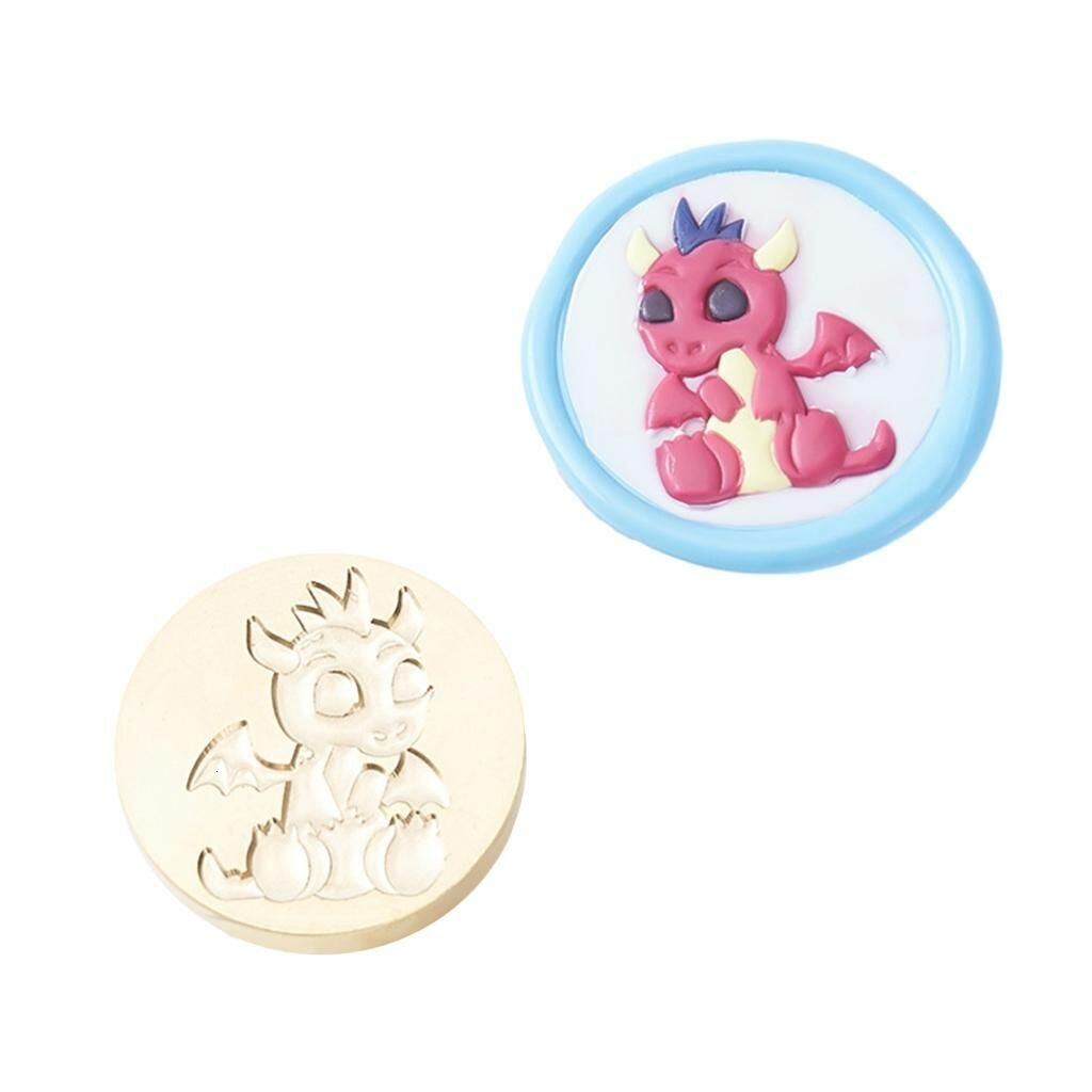 Печать, Серия Year of the Dragon Fire Paint Seal Head-Маленький Огненный Дракон