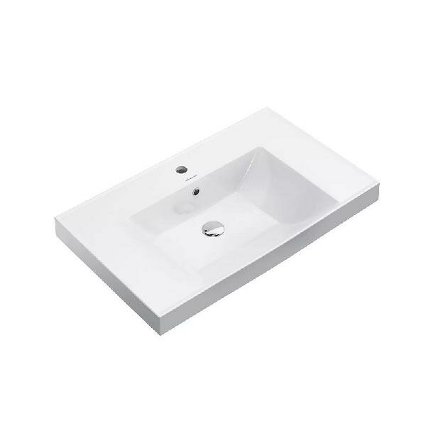 Раковина Cubo/Кубо подвесная/мебельная 80 см, белая глянцевая, KERAMA MARAZZI